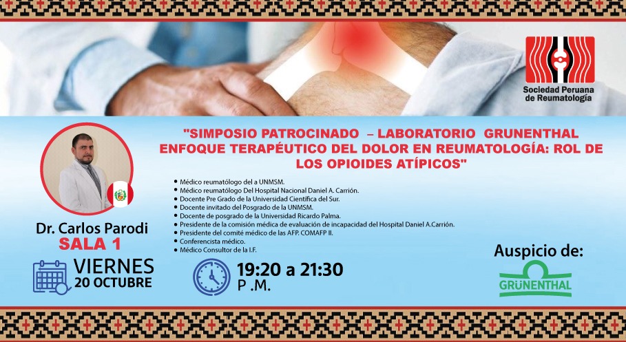 SIMPOSIO PATROCINADO – LABORATORIO GRUNENTHAL ENFOQUE TERAPÉUTICO DEL ...